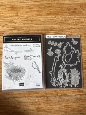 Stampin Up NESTED FRIENDS STAMPS AND COORDINATING DIES bundle | eBay