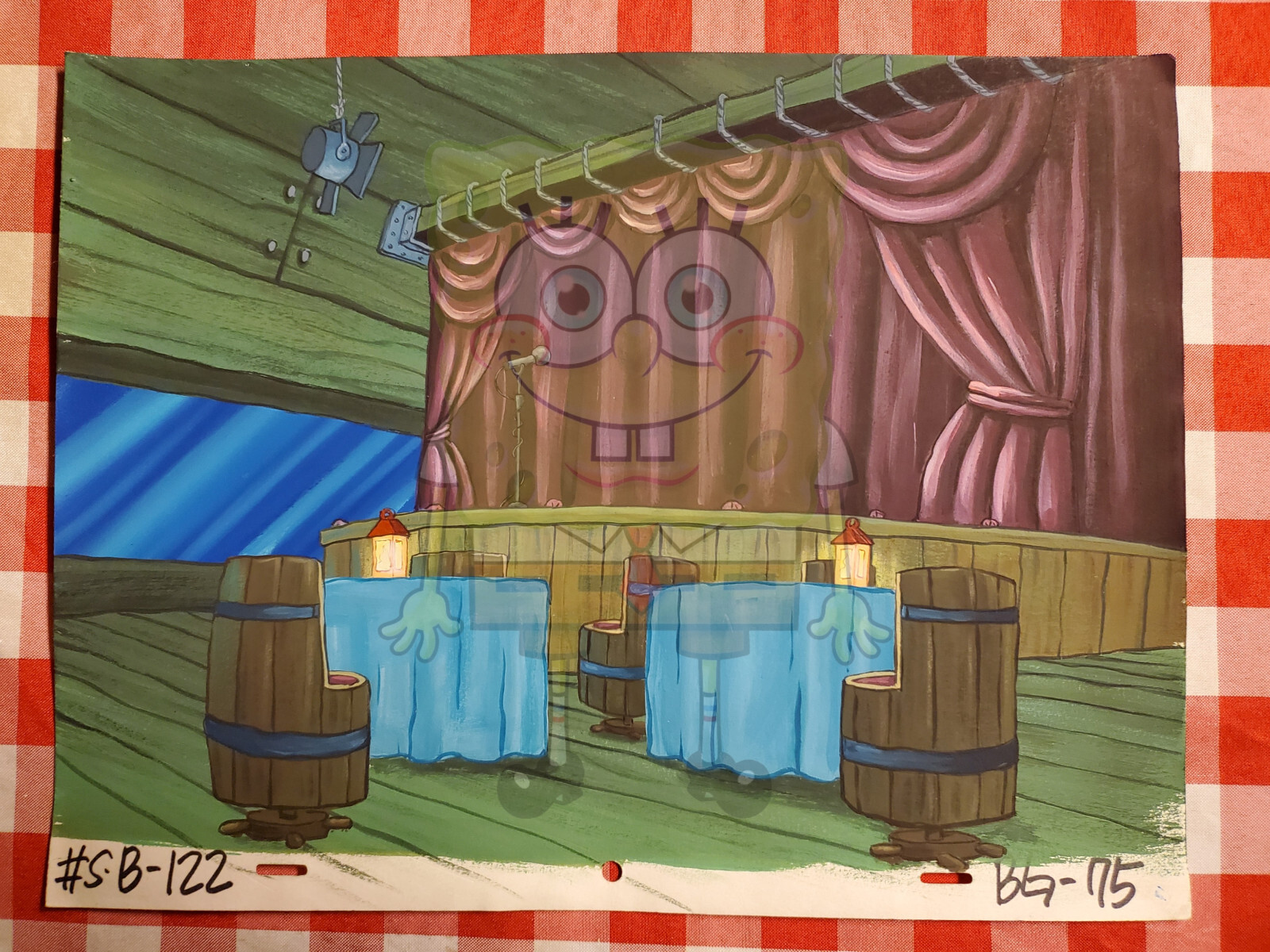 SPONGEBOB SQUAREPANTS PRODUCTION HAND PAINTED BACKGROUND CEL CULTURE ...