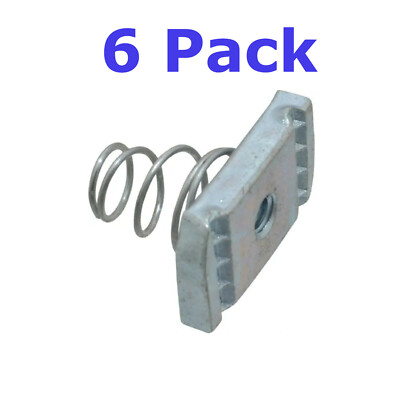 6pcs 3/8-16 Strut Channel Nuts Short Spring Unistrut Superstrut 3/8 ...