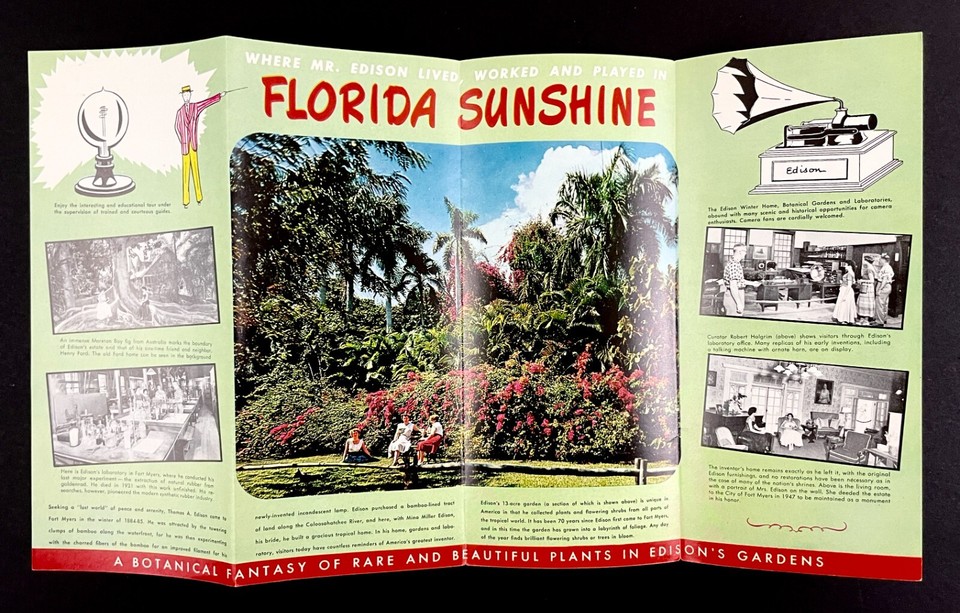 1960s Fort Meyers Florida Thomas Edison Winter Home Gardens VTG Travel ...