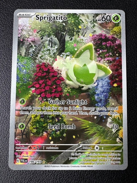 Pokémon TCG Sprigatito Scarlet & Violet - Paldea Evolved 196/193 Holo ...