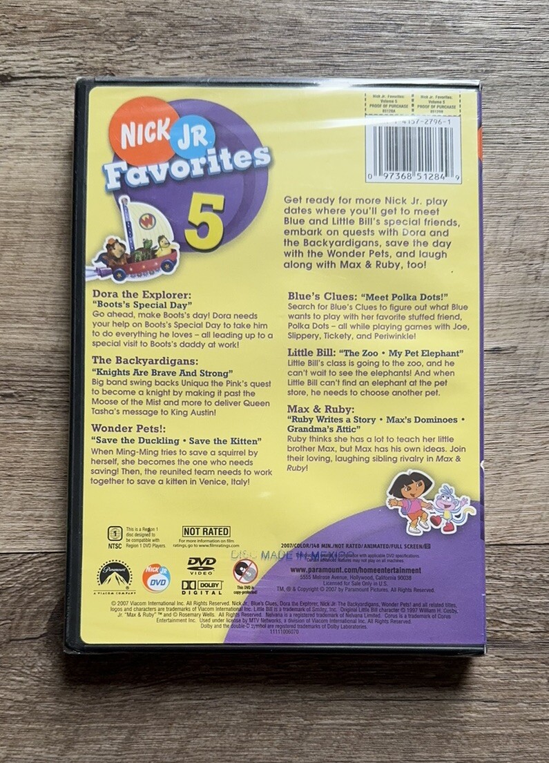 Nick Jr. Favorites Vol. 5 Five Nickelodeon | Grelly USA