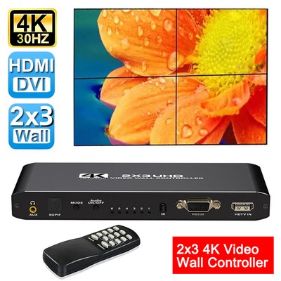 4K Video Wall Controller 2x3 3x2 UHD TV Wall Processor for TV Splicing ...