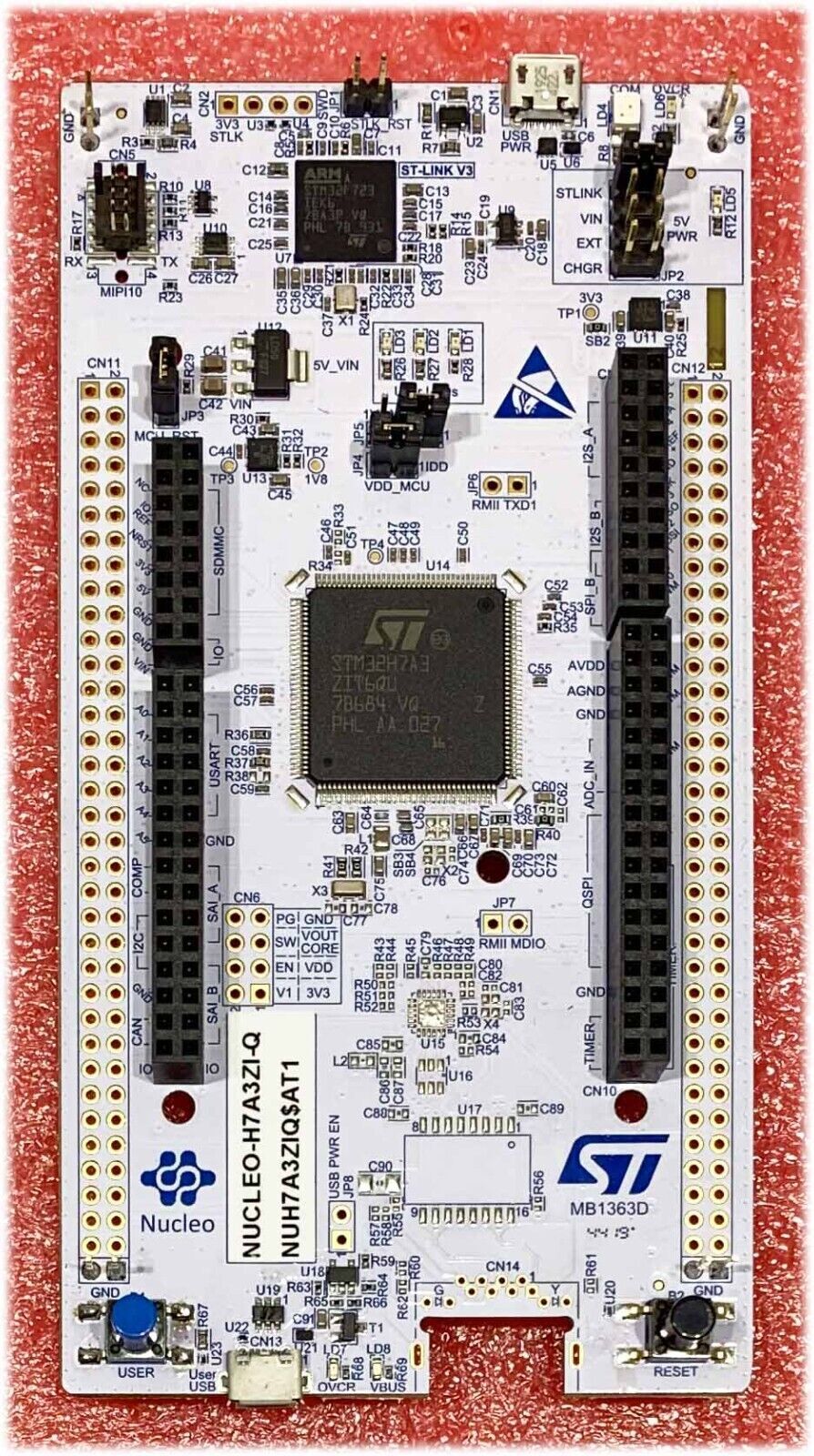 STM32H7A3 Nucleo-144 NUCLEO-H7A3ZI-Q NUH7A3ZIQ$AT1 STM32H7A3ZIT6Q 144PINS | eBay
