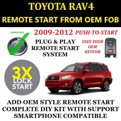 Remote Starter Kit for 2009-2012 TOYOTA RAV4 PUSH TO START PLUG & PLAY ...