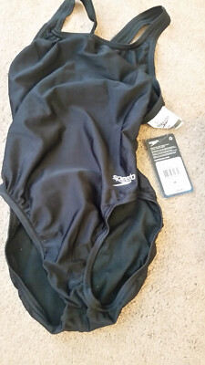 Women's Speedo Swimsuit Pro LT One Piece Solid Black 8191481001 Size 28 ...