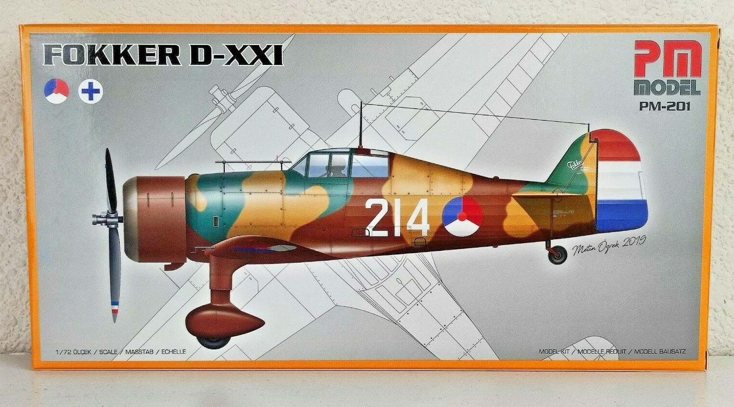 PM Model 201 FOKKER D-XXI WWII German Aircraft 1:72 Scale Unassembled ...