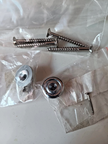 Two String Guide Trees for Fender Bass - Nickel & Chrome BONUS: 4 Neck ...