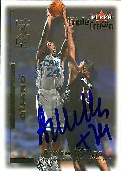 Andre Miller autographed Basketball Card (Cavaliers) 2001 Fleer Triple ...