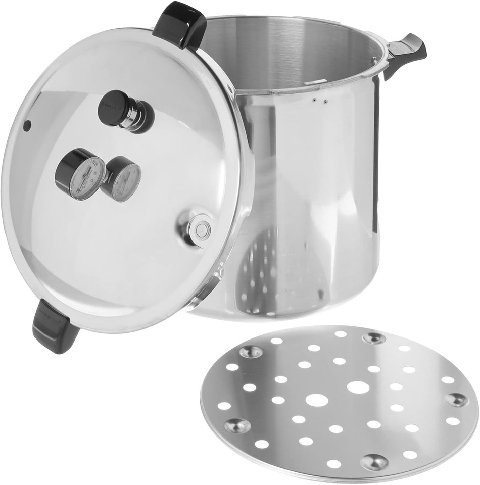 Presto 01784 23-Quart Induction Compatible Pressure Canner, Silver ...