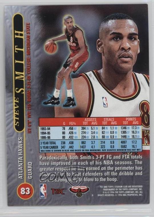 1996-97 Topps Stadium Club TSC Matrix Steve Smith #83 m1k | eBay