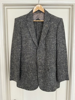 VTG 50s Men's Grey w/ Cream & Black Atomic Fleck Sport Coat Suit Jacket ...