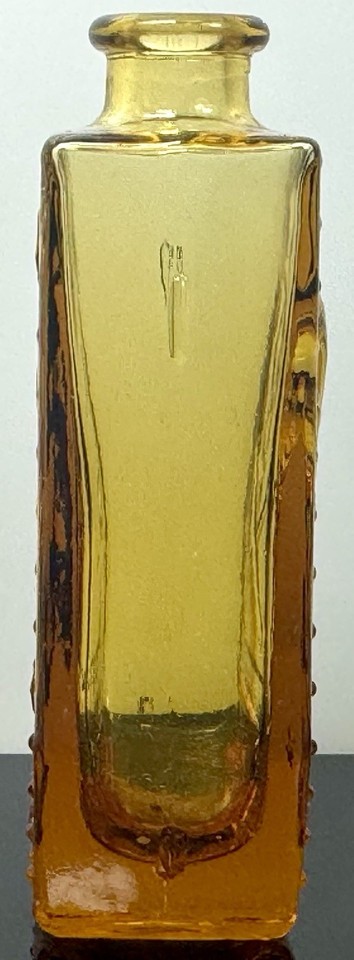 1-Wheaton NJ Poison Skull Bones RIP Mini Amber Glass Coffin Bottle ...
