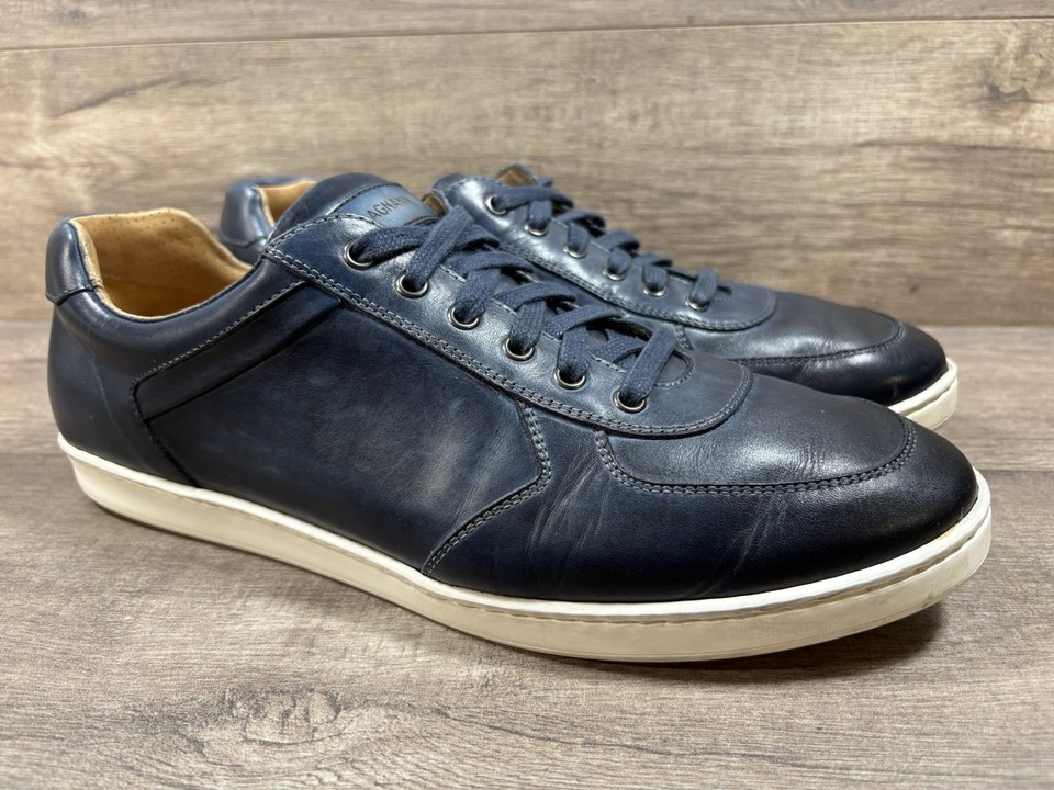 Magnanni Sneakers Navy Blue Leather 20617 Shoes Mens Size 10.5 M | eBay
