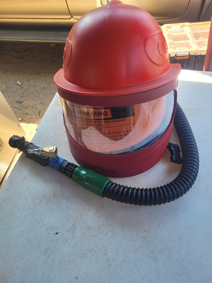 Clemco Apollo 600 Respirator Sandblasting Helmet w/ Clemco Vest READ ...