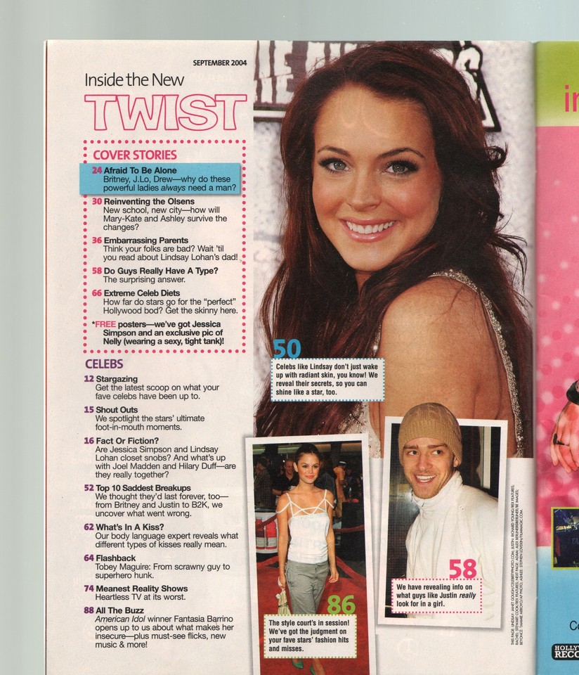 Twist Magazine-J-Lo-Jessica Simpson-Sept 2004-Music-TV-Fashion-Beauty ...