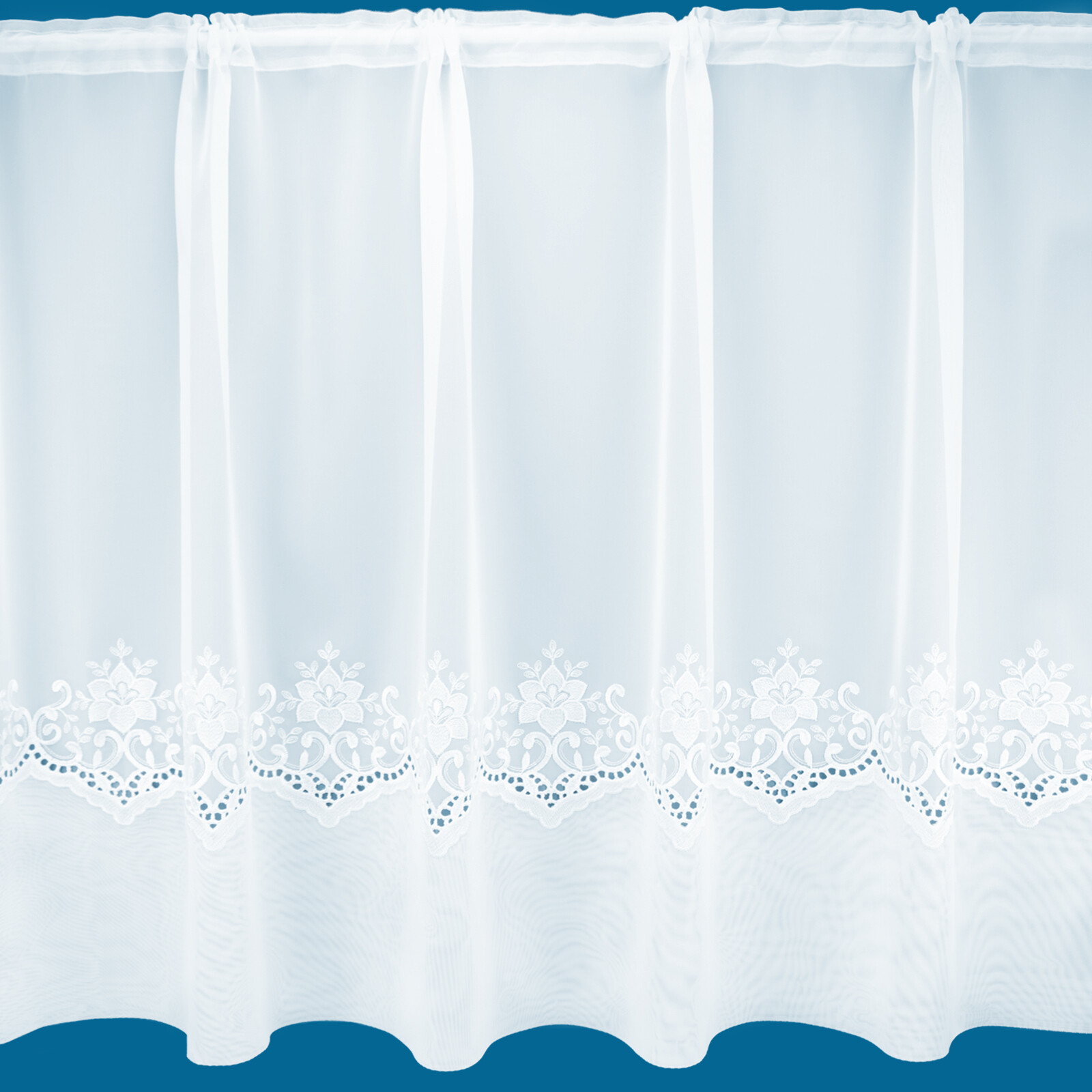Plain & Embroidered Sheer Voile Net Curtains - Free Postage - Sold By ...