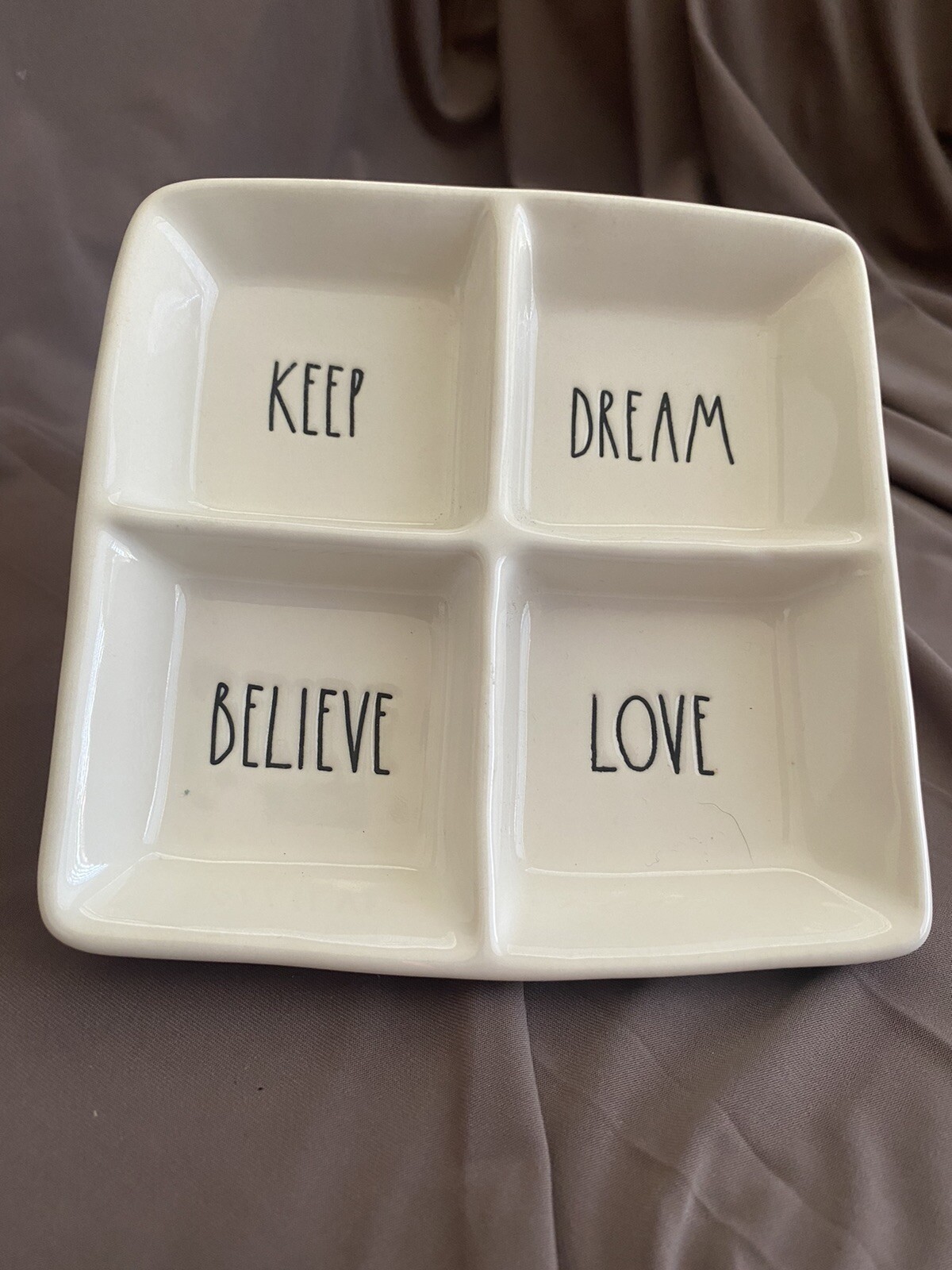 Rae Dunn Artisan Collection Magenta Keep Dream Believe Love Dish ...