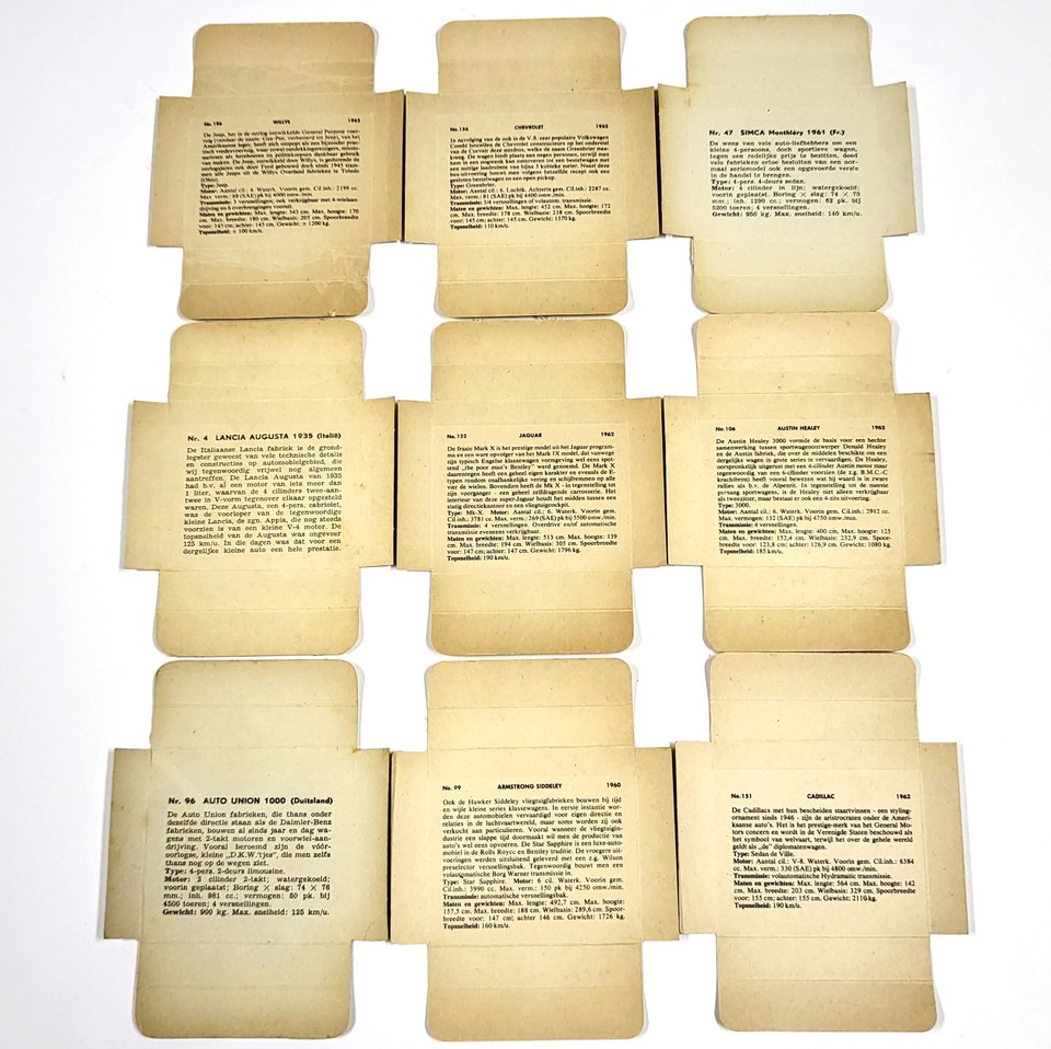 Vintage Full Speed Virginia Cigarette Cards 9x Car Series BD567 | eBay UK