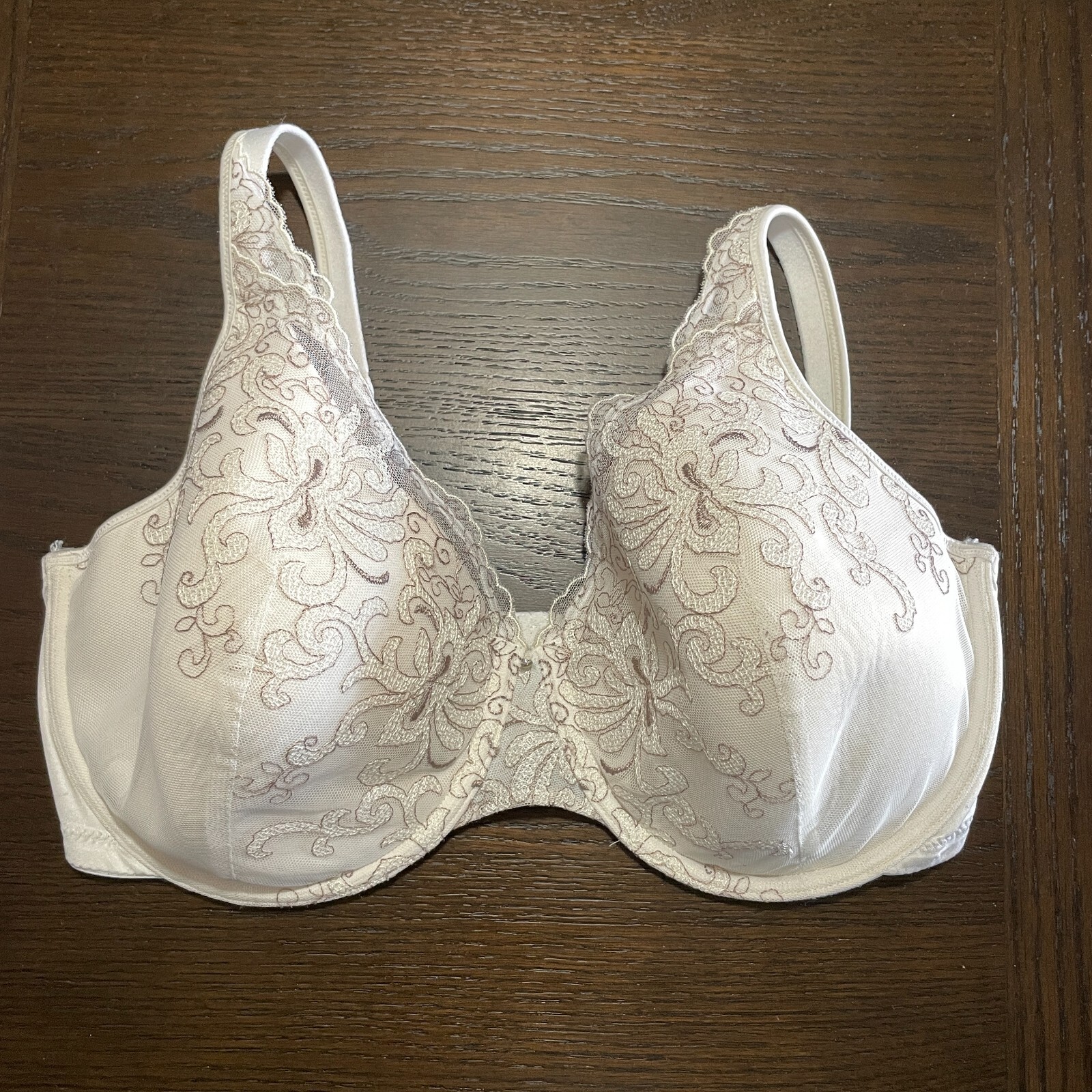 Playtex Bra 36DD Underwire Embroidered Lined Cups Adjustable Straps ...