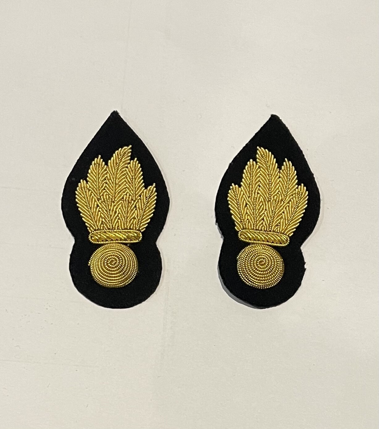 Royal Artillery Officer Embroidered Collar Badges RHA Horse No 1 ...