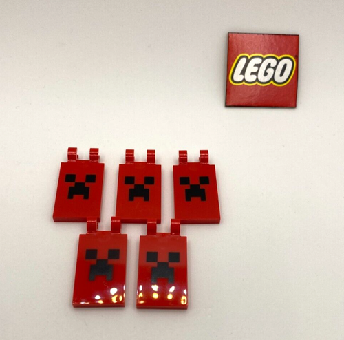 Lego Minecraft Red Creeper Flag Lot of 5 - New | eBay