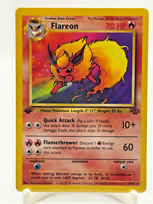 Pokémon TCG Flareon 1st Edition Jungle 19/64 Regular Non-Holo Rare | eBay