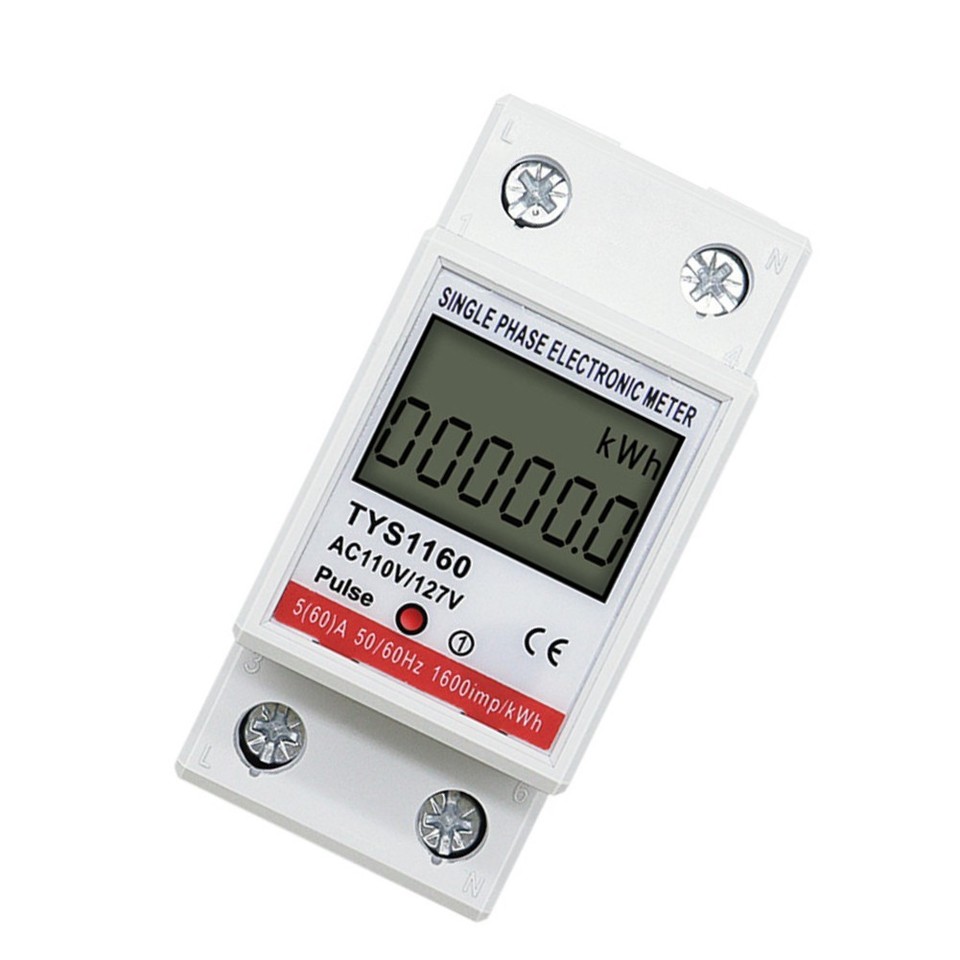 Digitaler Einphasen-Energiez?hler mit 35mm Hutschiene f r 110V 127V 60 Ampere | eBay.de