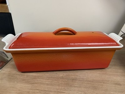 Le Creuset Cast Iron Terrine Dish Volcanic Orange Vintage 28x8cm | eBay UK