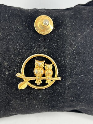 Vintage Gold Tone Avon Owl Lapil Pin 1" | eBay