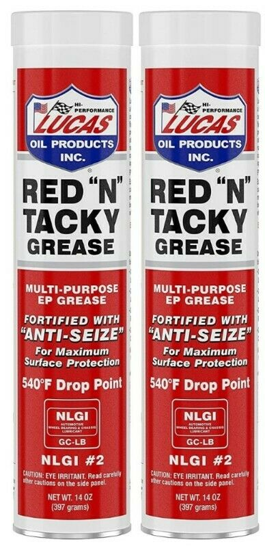 2 PACK Lucas Oil 10005-30 Red N Tacky Multi-Purpose Grease 14 oz ...