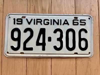 1965 Virginia License Plate | eBay