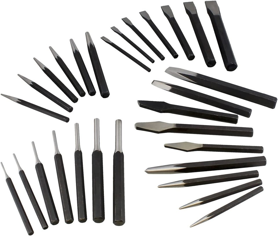 29pcs Punch Chisel Set Pin Center Punch Cape Chisel for Automotive ...