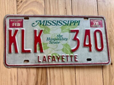1978 Mississippi Lafayette County License Plate | eBay