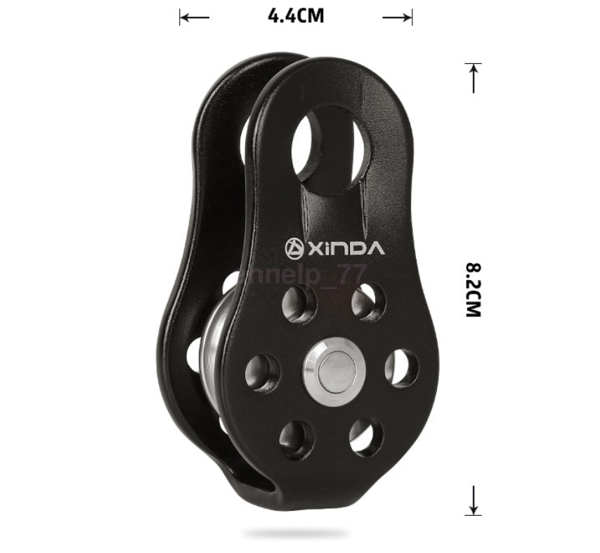 🔥20KN Tree Rigging Zipline Rock Arborist Climb Rope Pulley Gear Block ...