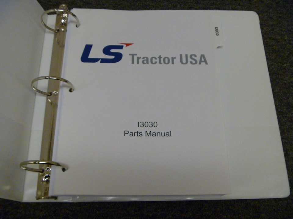 LS Tractor I3030 I-Series Compact Utility Tractor Parts Catalog Manual ...