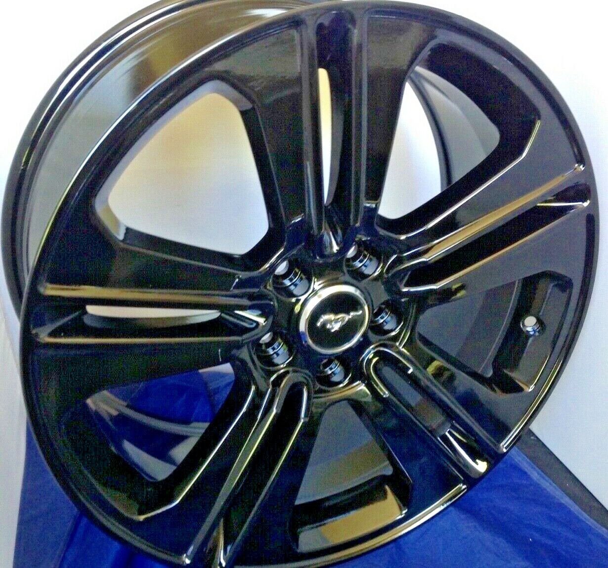 19" Ford Mustang GT OEM wheels rims BLACK 2013 2014 Gloss Powder coat ...