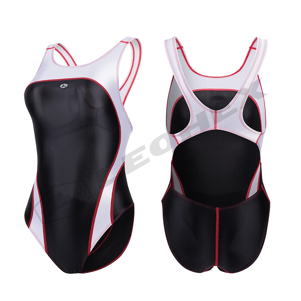 LEOHEX Women Sexy Smooth One Piece Swimwear High-Waisted Leotards ...