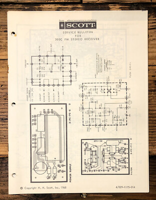 Scott Model 300C Receiver Service Manual *Original* | eBay