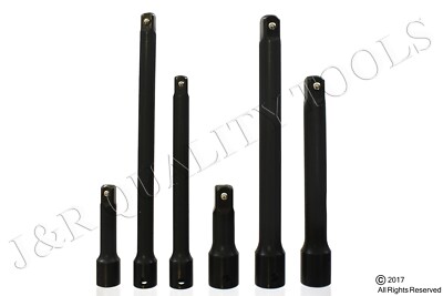 6pc 3/8" 1/2" Drive Impact Extension Set Socket 3" 6 8 Air Mechanics ...