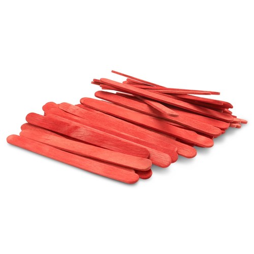 Red Popsicle Sticks for Crafts 4-½", Unfinished Craft Sticks ...