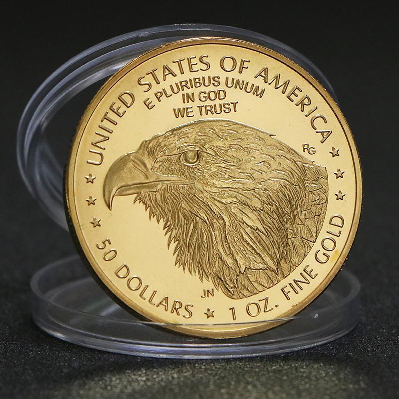 2021/2022 USA Liberty Eagle 50 Dollars Coin American Fine Gold Coin ...