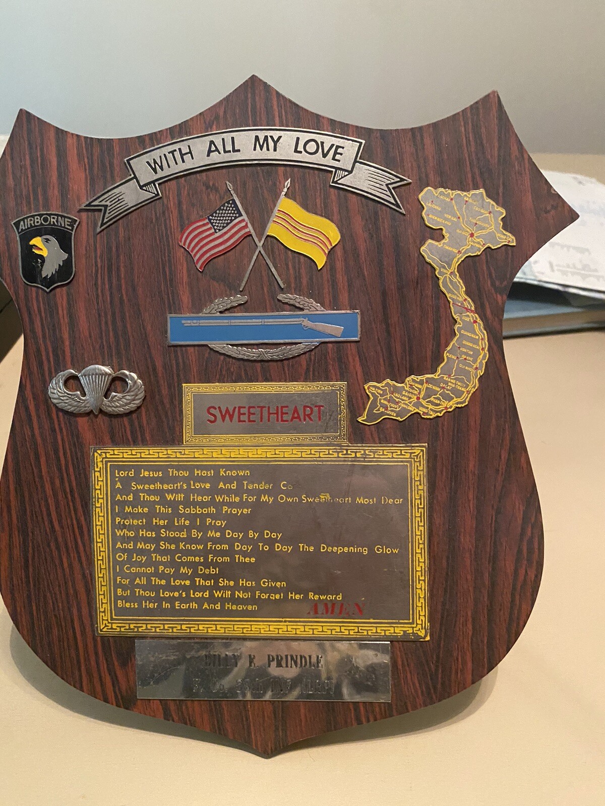 US Army Vietnam 101st Airborne Division LRP Plaque Shipping Included | eBay