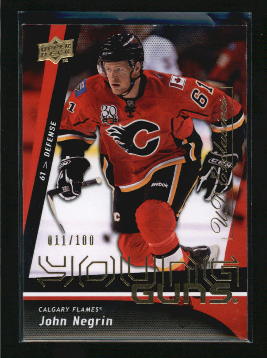 JOHN NEGRIN 2009/10 09/10 UD EXCLUSIVES YOUNG GUNS RC #011/100 (BV=$20 ...
