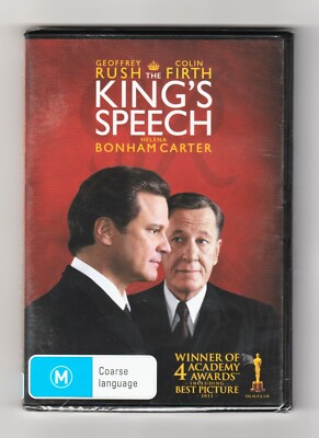 The King's Speech DVD Geoffrey Rush, Colin Firth - Brand New & Sealed ...