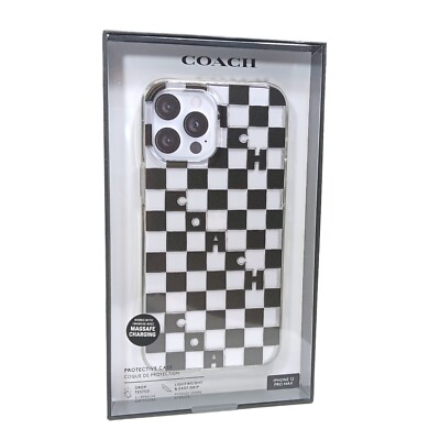 Coach Designer Phone Case Apple iPhone 12 Pro Max Black White ...