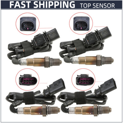4pcs Upstream+Downstream Oxygen O2 Sensor For 2007-2017 Volkswagen ...