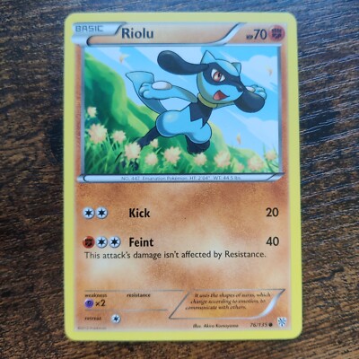 Riolu 76/135 - LP BW Plasma Storm - Pokemon 2012 Common TCG Card | eBay