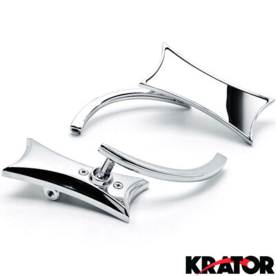 NEW Motorcycle Twisted Handlebar Rearview Side Mirrors Bike 8-10mm Bolt ...