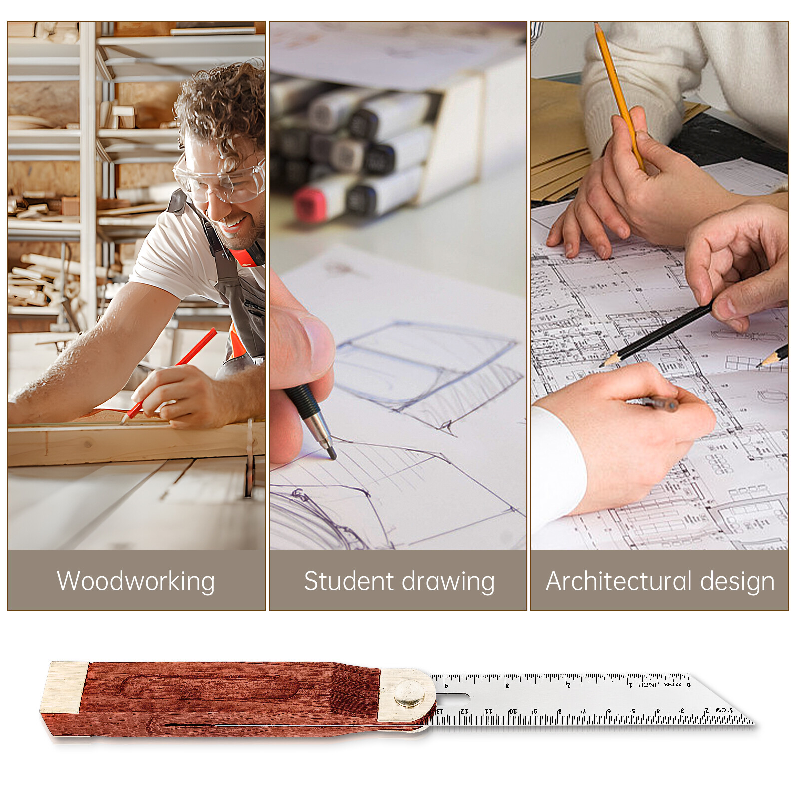 9 Inch Carpentry Squares Adjustable Carpentry Square Bevel Gauge with🧸 ...